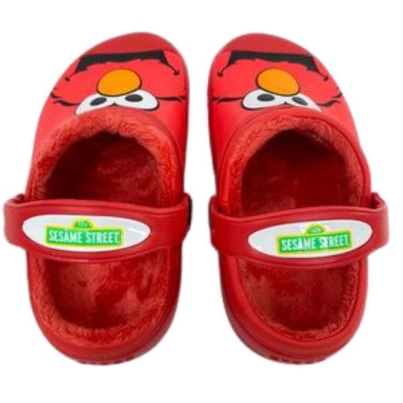 CROCS | Shoes | Crocs Red Elmo Faux Fur Lined Clogs J | Poshmark